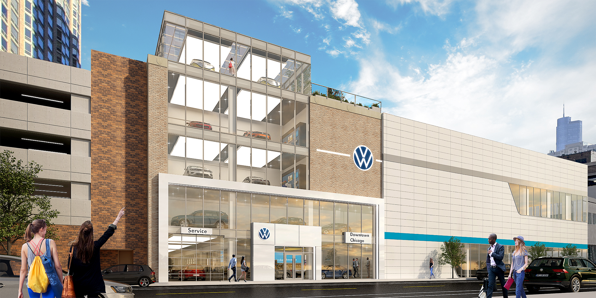 Volkswagen Downtown Chicago - Automotive Dealership Design